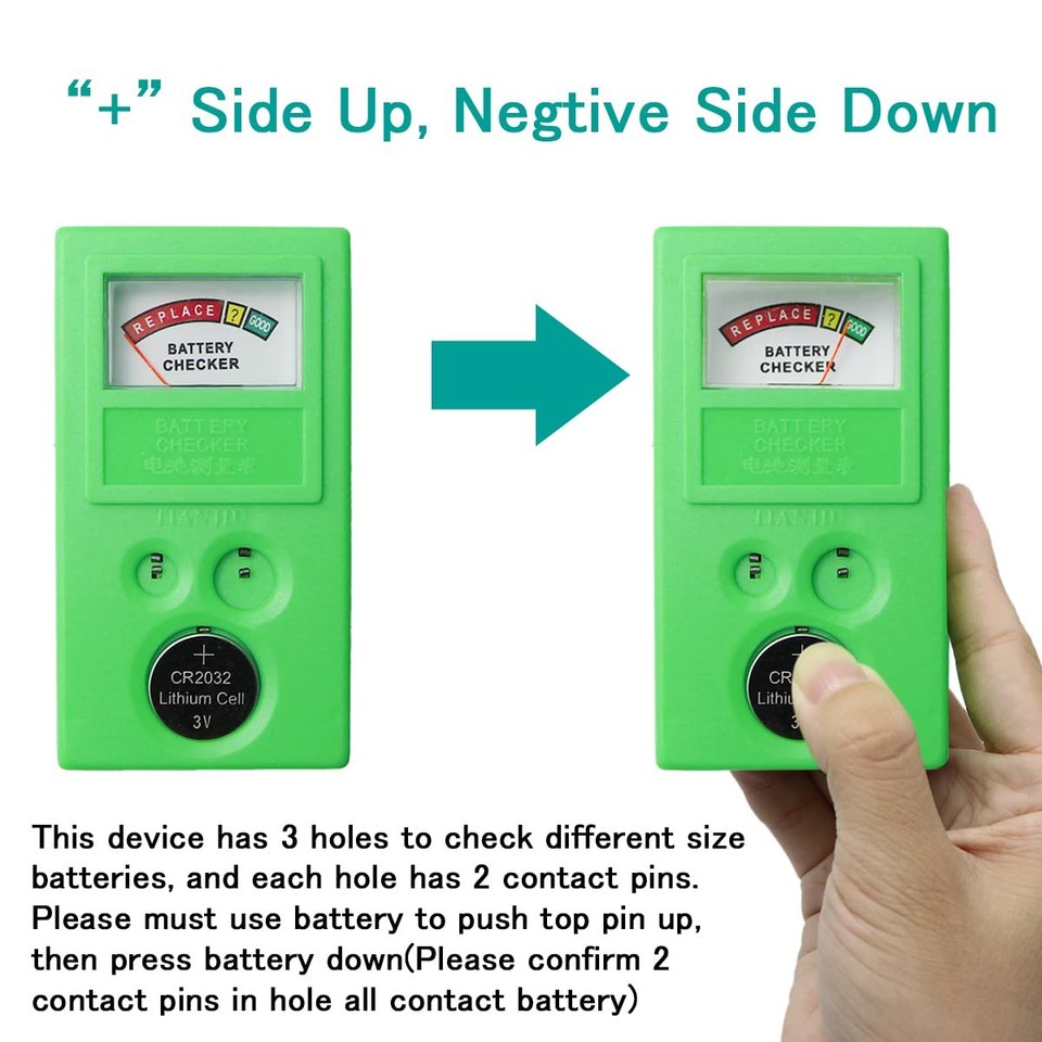 Button Cell Battery Checker Portable 1.5v 3v Yellow,Green,Red | eBay