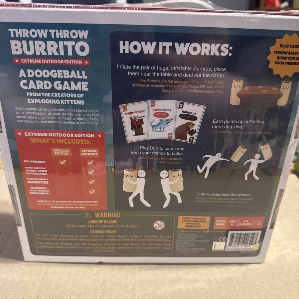 Throw Throw Burrito Game: Extreme Outdoor Edition NEW Factory Sealed ...