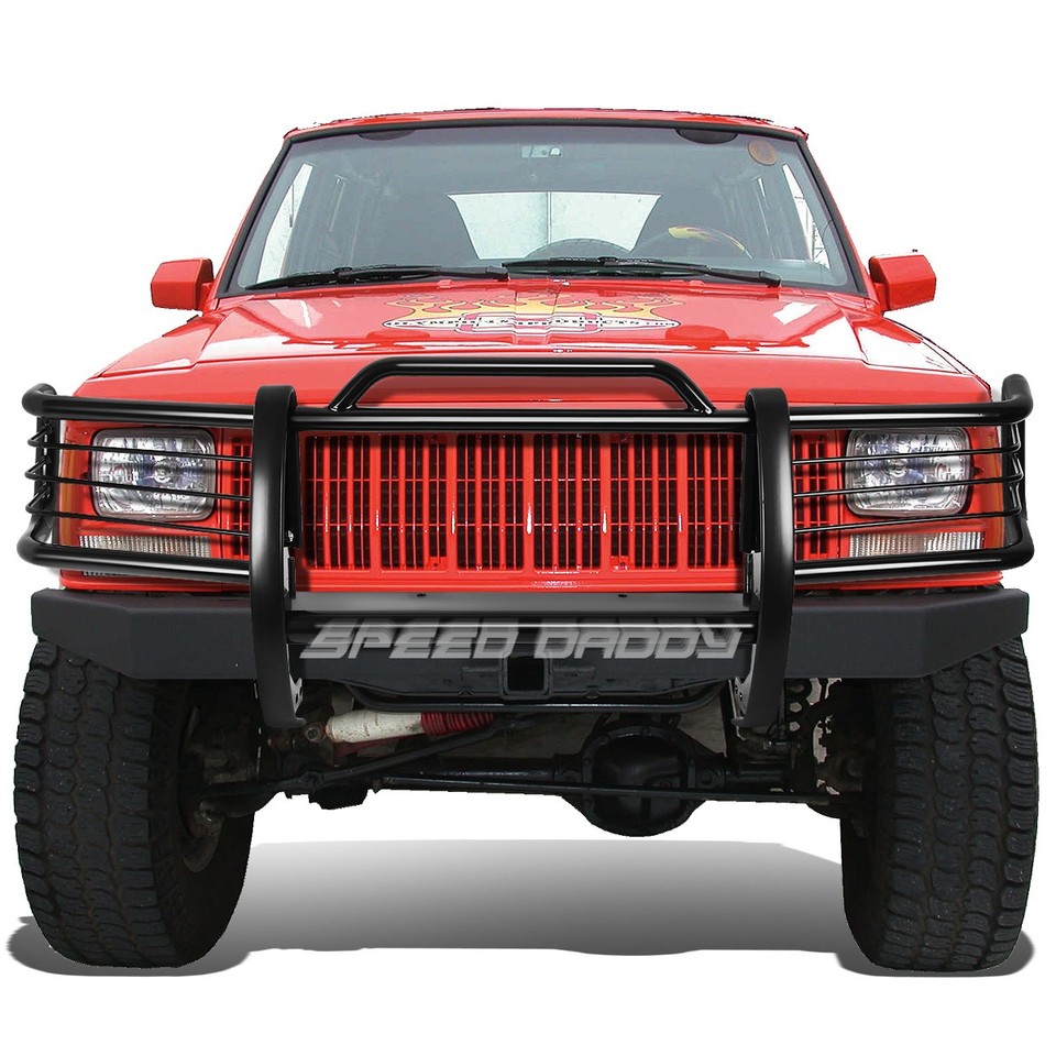 FOR 84-01 JEEP CHEROKEE XJ SUV BLACK COATED MILD STEEL FRONT BUMPER ...