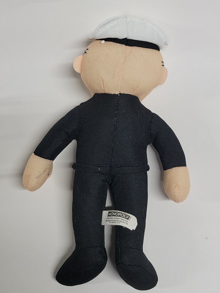 2020 10” Monopoly Man Plush Stuffed Toy Captain Hat Hasbro Free ...