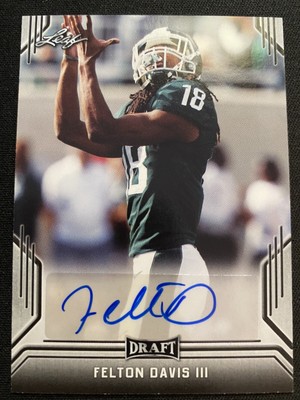 2019 Leaf Draft Auto Felton Davis III #BA-FD3 Rookie Auto RC | eBay