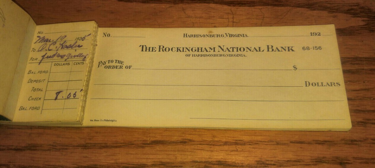 Antique 1920's ROckingham National Bank Deposit Book Harrisonburg ...