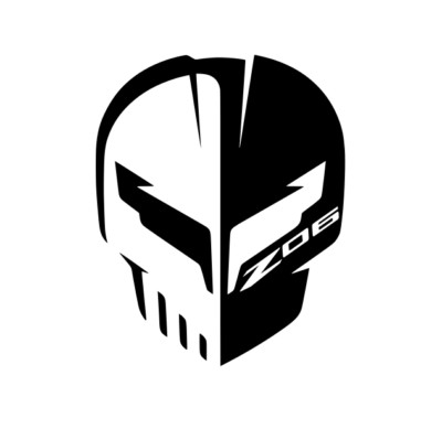 Jake Skull C8.R Racing Fits Corvette Stingray Z06 Punisher Vinyl Decal ...