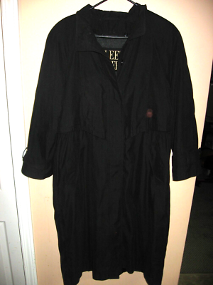 Womens Black FLEET STREET Lined Trench Coat 4 Season Coat 10 Petite | eBay