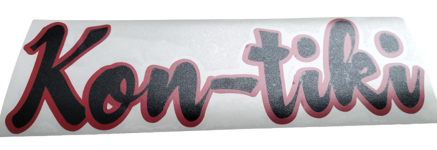 2 x Talbot Express Swift Kon-Tiki Decal, Bonnet Dark Red / Black 26 x 8 ...