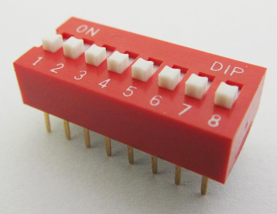 8 positions DIP Switch Red NEW DP Phosphor bronze Gold plated PBT 24v 25mA 1pcs | eBay.de