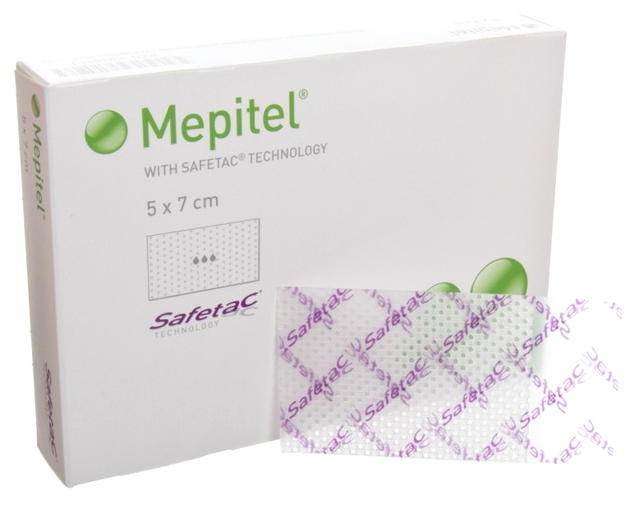 Mepitel Low-adherent Wound Contact Layer Dressing 5cm X 7cm X 5 for ...