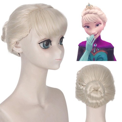 Frozen Elsa 30 cm Long Hair Bangs Wig for Party Cosplay High ...