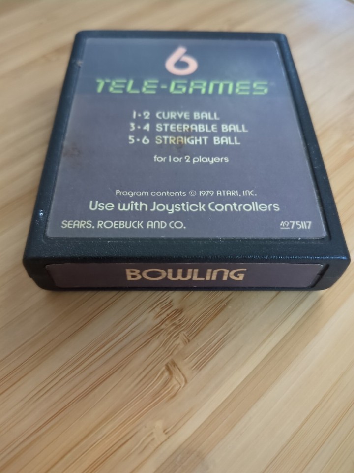 Bowling "6 Tele-Games" (Atari 2600, 1979) By Sears | 2600+ 7800+ Retron ...