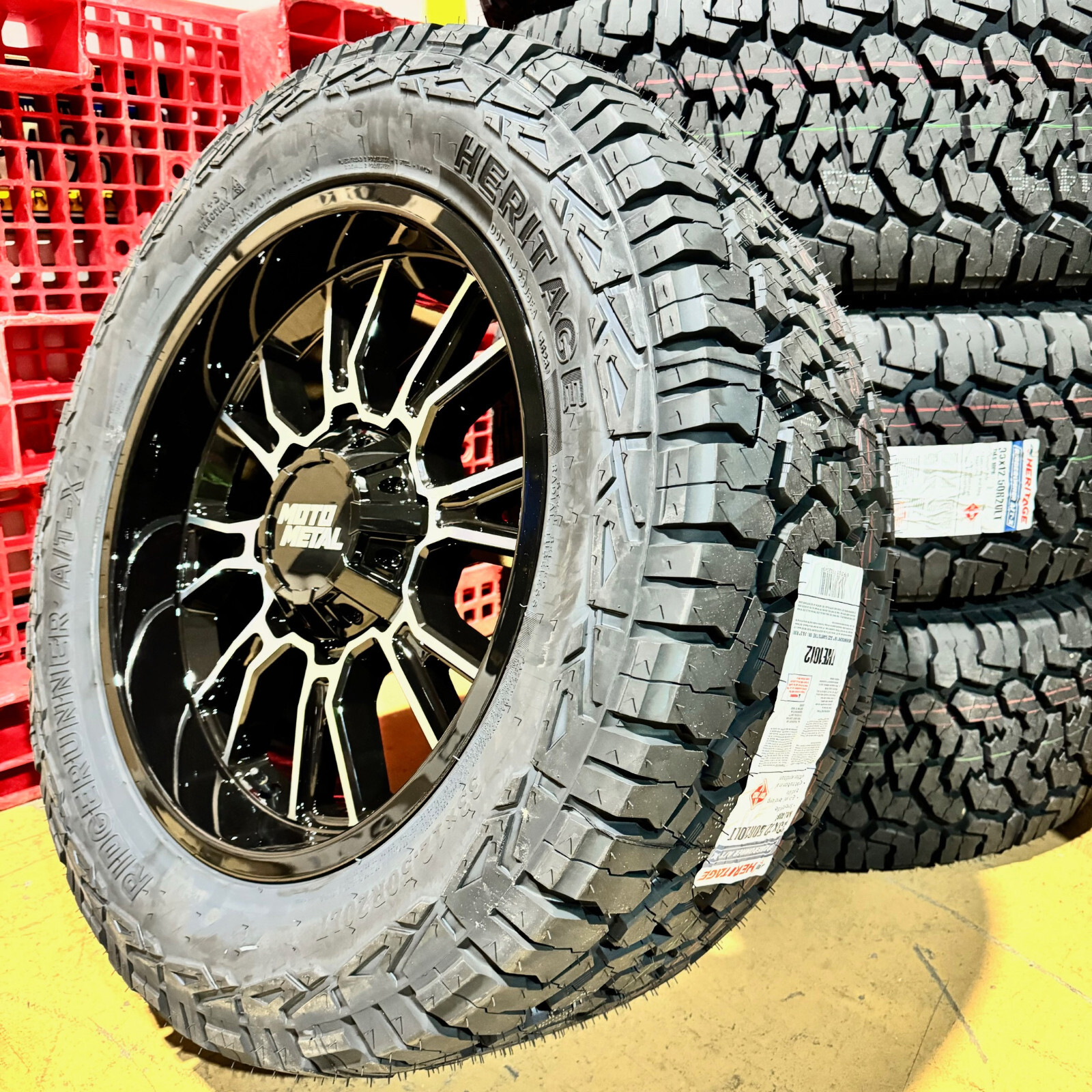 20x9 Black Moto Metal MO810 Legacy Wheels 33 AT Tires 6x135 Ford F150 ...