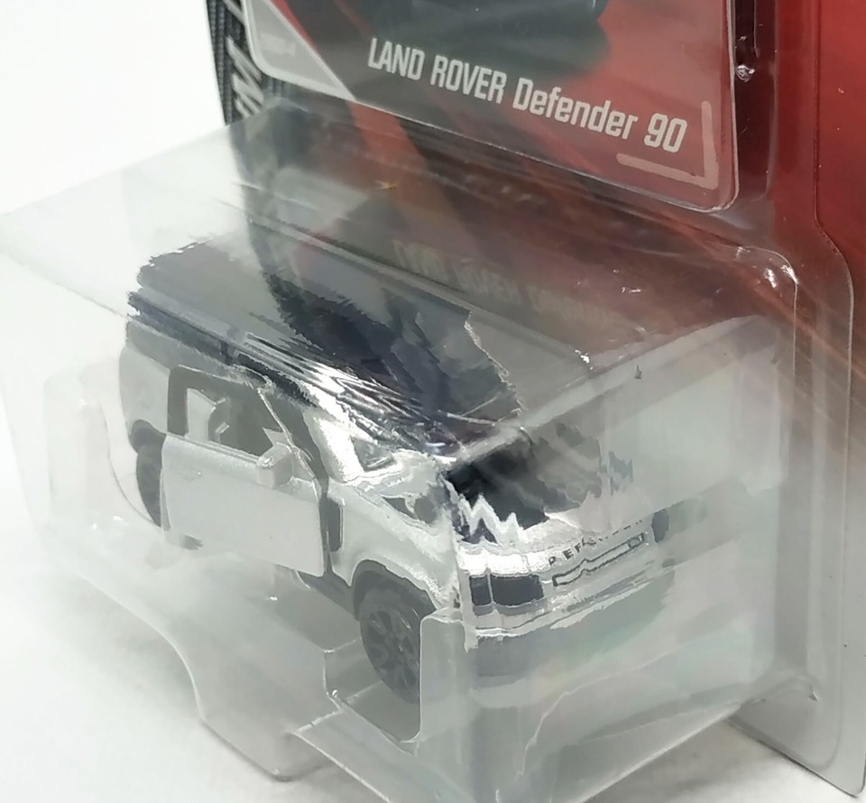 Majorette Land Rover Defender 90 Metallic Silver Black 1:66 3" Package ...