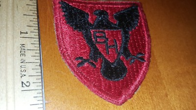 VINTAGE MILITARY BH PATCH 86TH INFANTRY "BH" RED AND BLACK w EAGLE ...