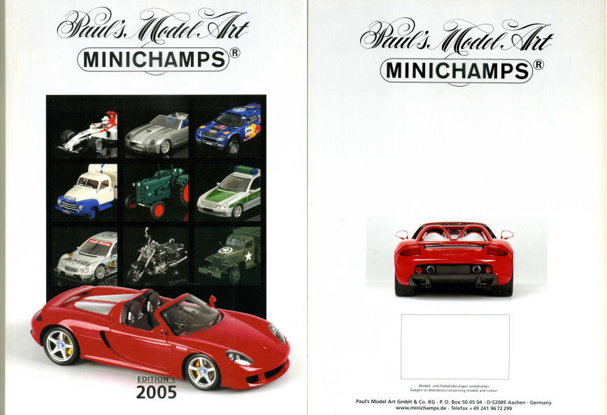 Catalogs Magazine Book Booklet Diecast Car Model Minichamps CATALOG p ...