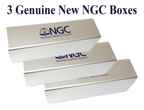 3 New Silver NGC Plastic Storage Coin Slab Boxes Each Hold 20 Certified ...