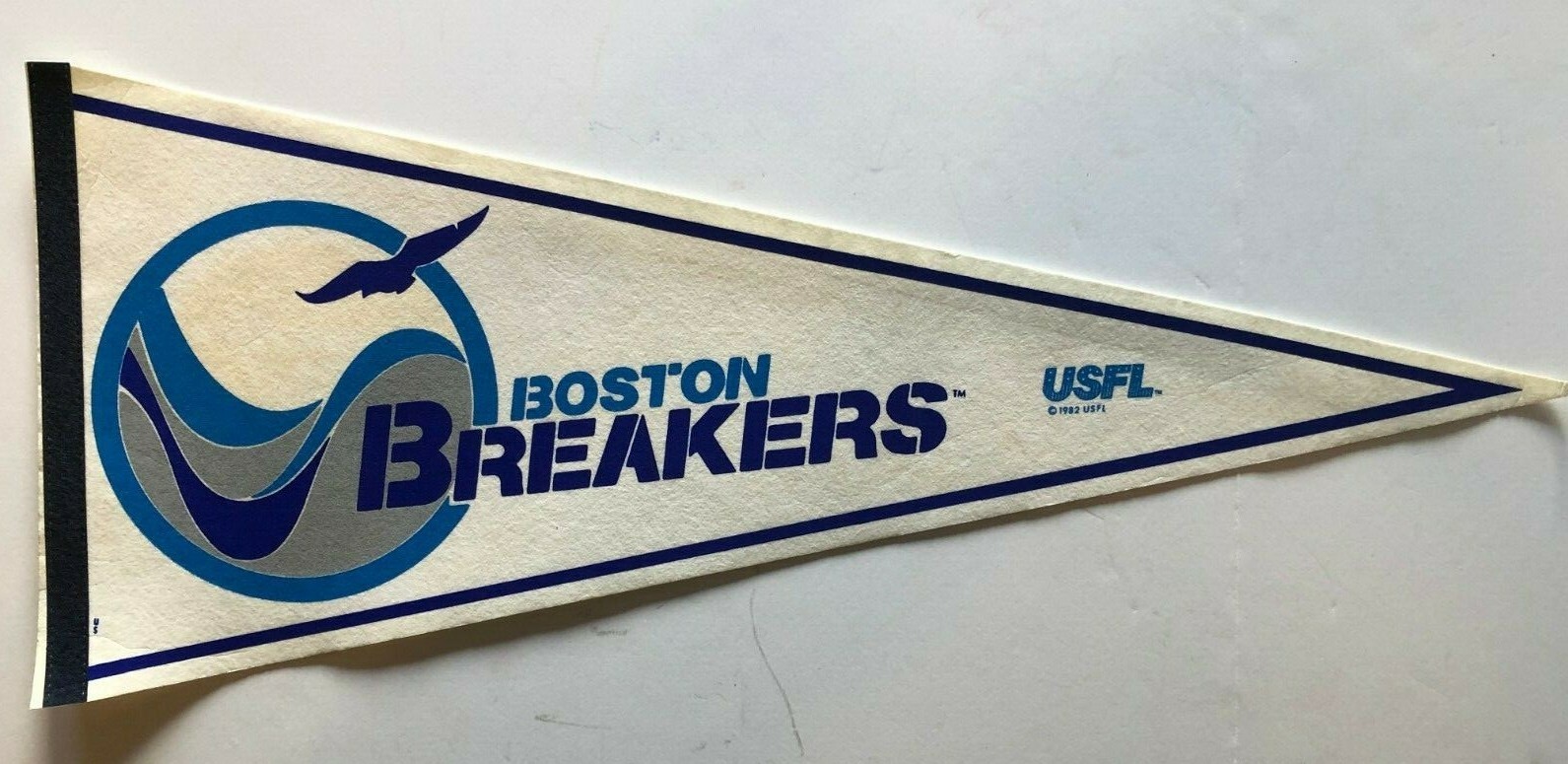 BOSTON BREAKERS USFL UNITED STATES FOOTBALL LEAGUE VINTAGE RARE PENNANT ...