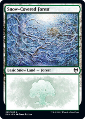 1x Snow-Covered Forest (285) - Foil - Kaldheim - Near Mint, English ...