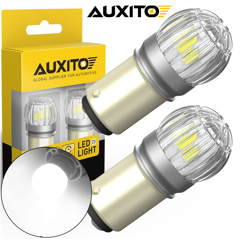 AUXITO 1157 2057 LED Turn Signal Brake Reverse Parking Light Bulb White ...