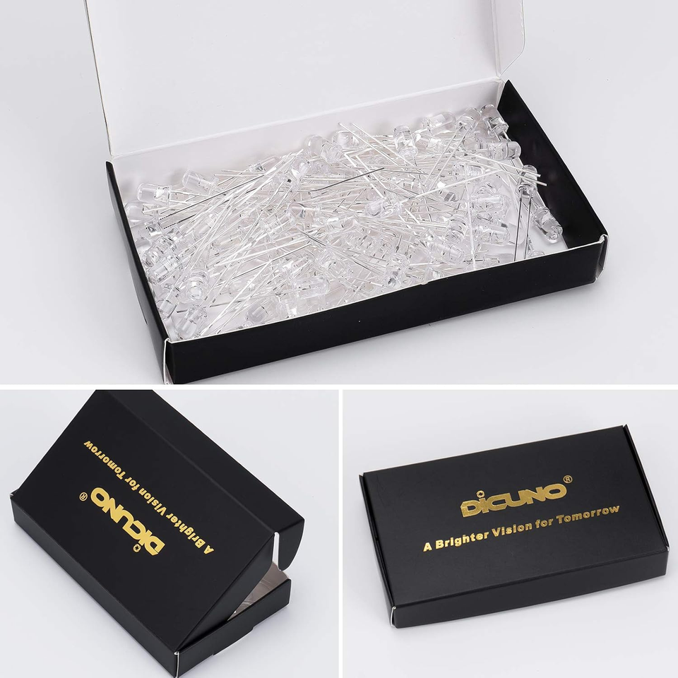 100Pcs 5Mm RGB Multicolor Slow Flashing LED Diode, Multi-Color Blinking ...
