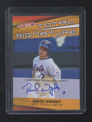 2005 TOPPS DAVID WRIGHT AUTOGRAPH SP ON CARD TOTAL SIGNATURE METS ...