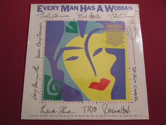EVERY MAN HAS A WOMAN SEALED 1984 CUTOUT LP V/A JOHN SEAN LENNON HARRY ...