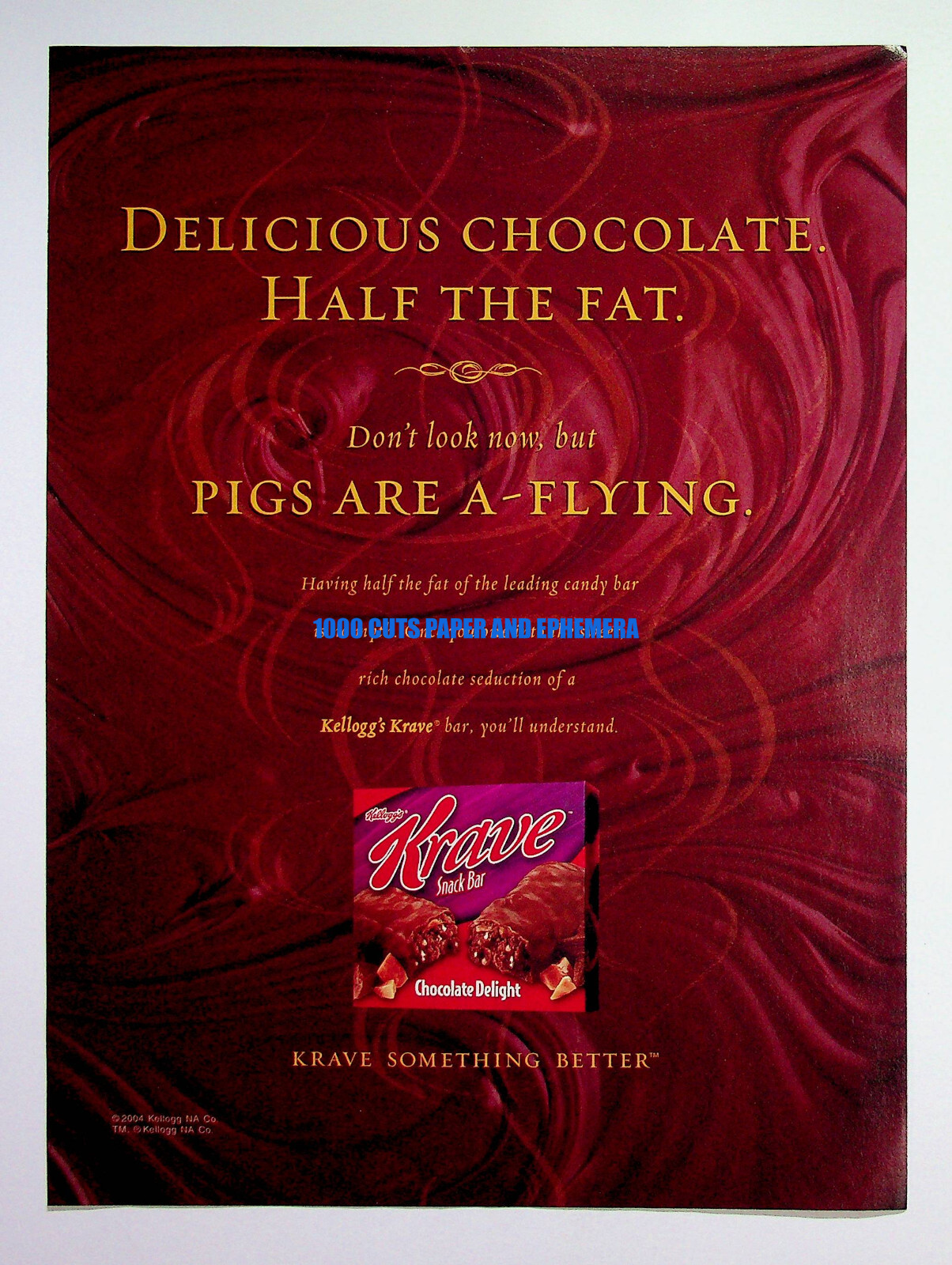Krave Snack Bar Kellogg's 2004 Trade Print Magazine Ad Poster ADVERT | eBay