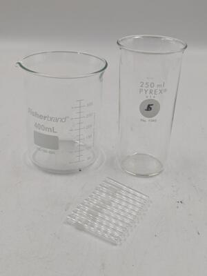 Pyrex 250mL Beaker, Fisherbrand 400mL Beaker, Kimax Culture Tubes | eBay