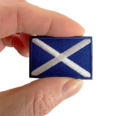 Mini Scotland Flag Patch Iron Sew On Rugby Football Shirt Small ...
