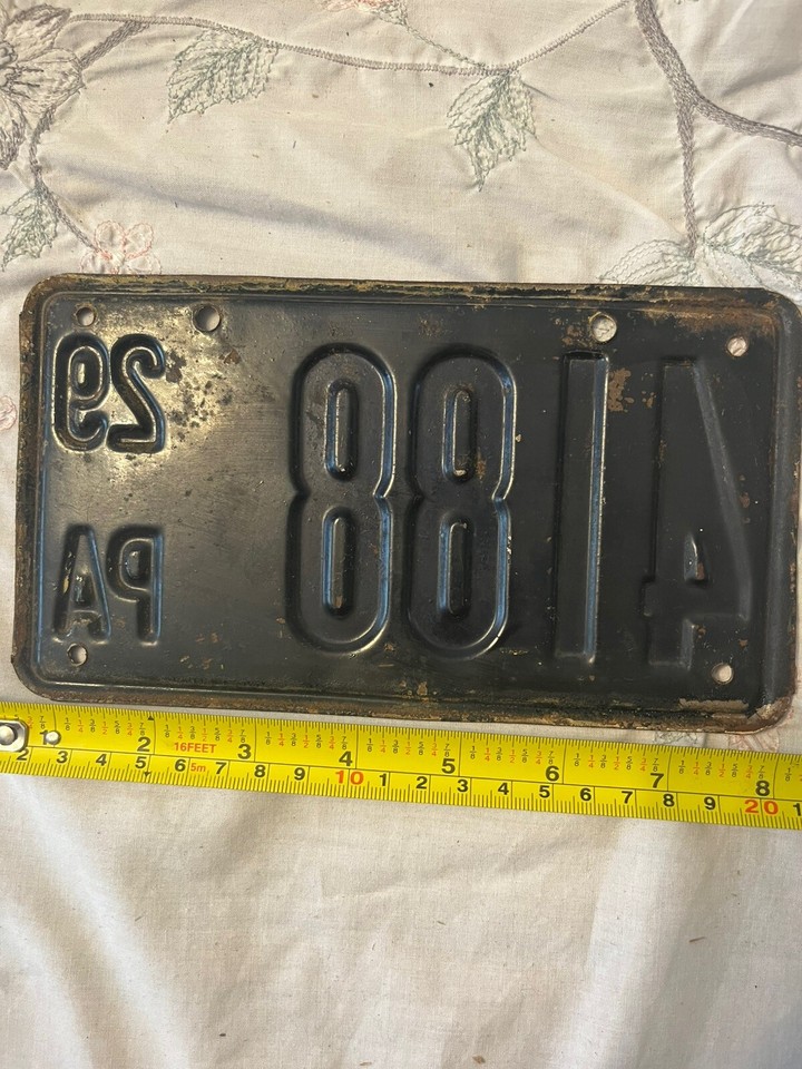 1929 PA Motorcycle License Plate | eBay
