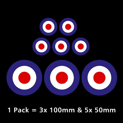 RAF MOD Roundel Target Stickers - Van, Car, Scooter, Vespa, Royal Air ...