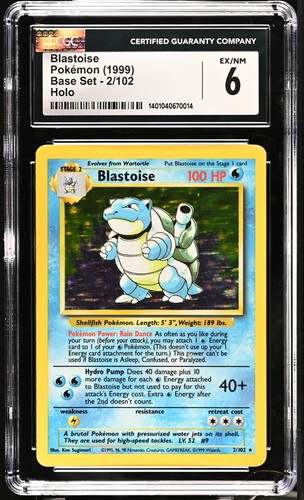 Blastoise Holo CGC 6 1999 Base Set #2/102 | eBay