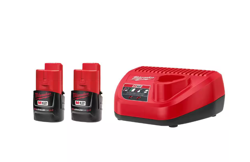 *NEW* Milwaukee M12 12V REDLITHIUM CP2.0 2X Battery Kit w/Charger 48-59 ...