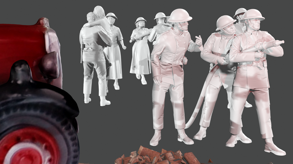 WWII The Blitz - Fire Brigade - Set 1 - 10 Figure Set | eBay