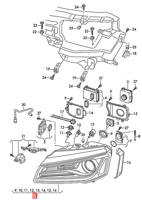 Genuine AUDI A8 S8 quattro 4HC Headlight For Gas Discharge Lamp Left ...