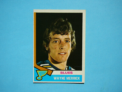 1974/75 O-PEE-CHEE NHL HOCKEY CARD #66 WAYNE MERRICK ROOKIE NM SHARP+ ...