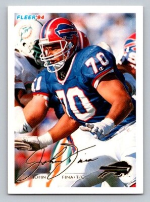 1994 Fleer John Fina #39 Buffalo Bills | eBay