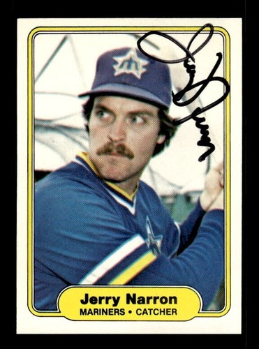 JERRY NARRON SIGNED 1982 FLEER #513 ON-CARD AUTO - SEATTLE MARINERS | eBay
