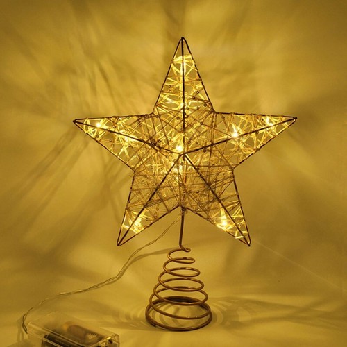 LED Tree Topper Star Christmas Decoration Top Xmas Star Light Up ...
