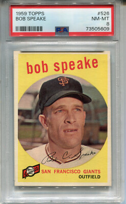 1959 Topps #526 Bob Speake PSA 8 NM-MT San Francisco Giants | eBay