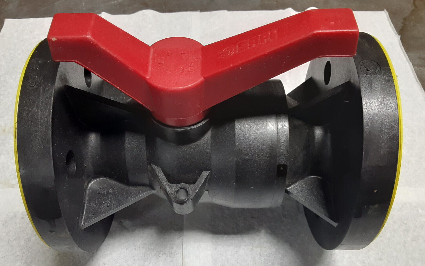 SAFI 1-1/2" Manual Pvc Flanged Ball Valve 40 DIN | eBay