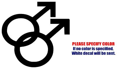Gay Pride Gay Males Sign Funny Vinyl Decal Sticker Car Window Bumper ...
