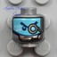 NEW Lego ROBOT ZANE MINIFIG HEAD Ninjago Ninja Cyborg Silver Gray Blue ...