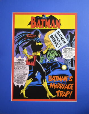 BATMAN 214 SPLASH Page PRINT Professionally Matted DC BATGIRL | eBay