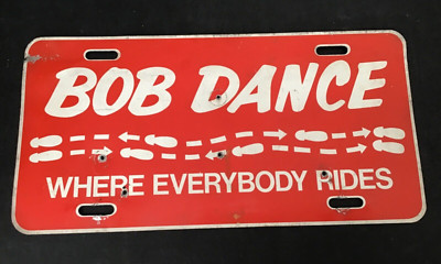 Bob Dance License Plate Booster Vintage Novelty dealership Florida ...