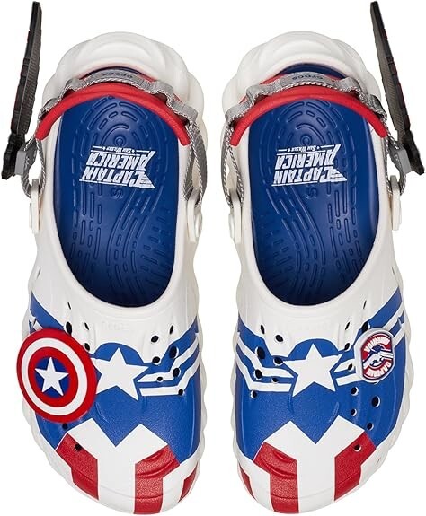 Crocs Captain America Echo Clog Mens Size 11 Marvel Trump Patriotic USA ...