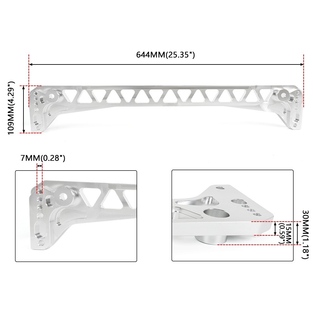 New Rear Lower Control Arms Subframe Brace For Honda Civic ES DX EP3 EM ...