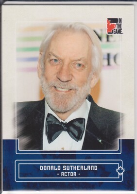 #20, DONALD SUTHERLAND, 2011 Canadiana ITG In The Game, Sapphire, 1/50 ...