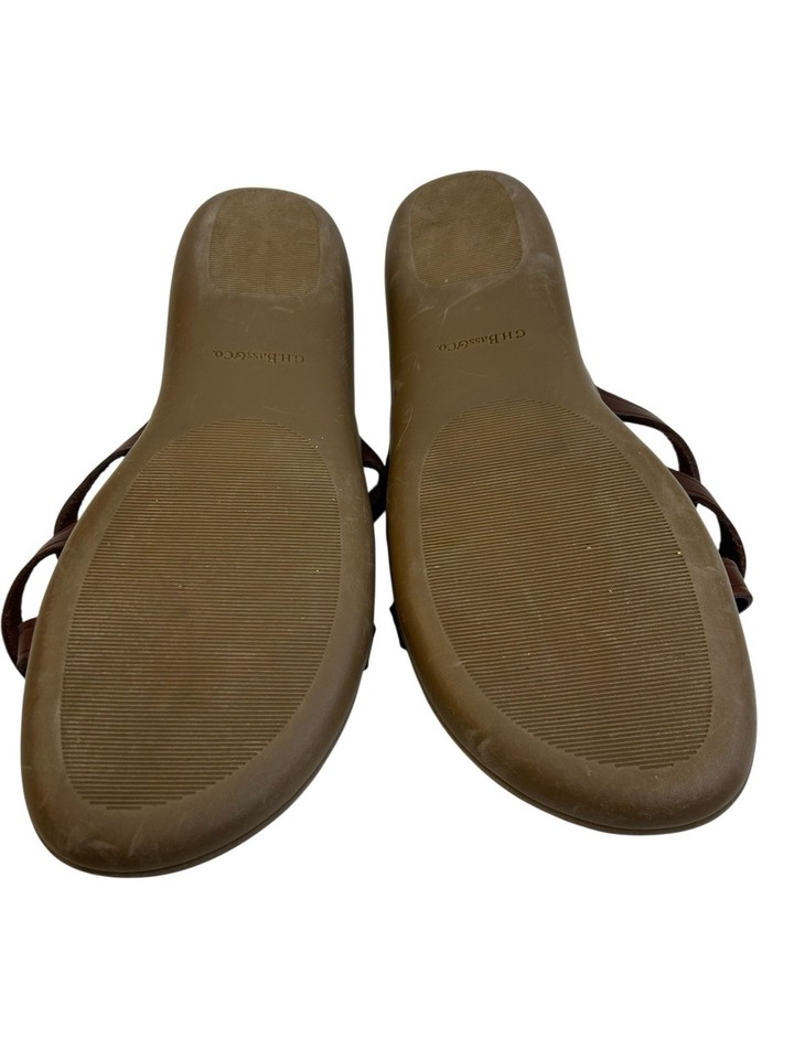 GH Bass SUNJUNS BURGUNDY-BROWN SHARON STRAPPY Flat SANDALS FLIPFLOPS ...