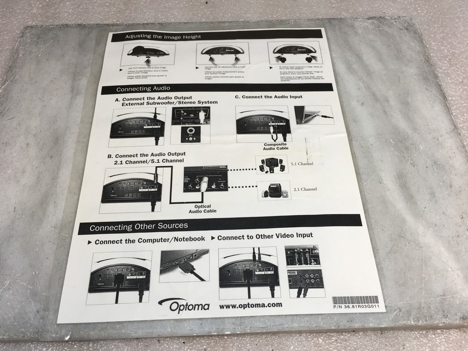 Optoma MovieTime DV10 DLP Digital DVD Projector w/ 171 Lamp Hours ...