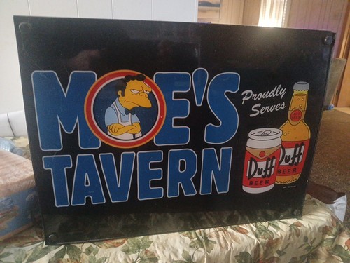 Les Simpson : Moe's Tavern boîte à lumière néon Duff enseigne bar bière ...