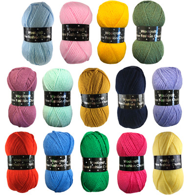 Woolcraft Wool New Fashion Chunky Wool Knitting Yarn 100g Ball | eBay UK
